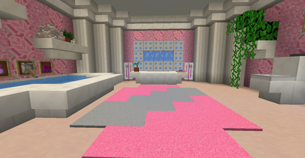 Bathroom pink design Minecraft Project