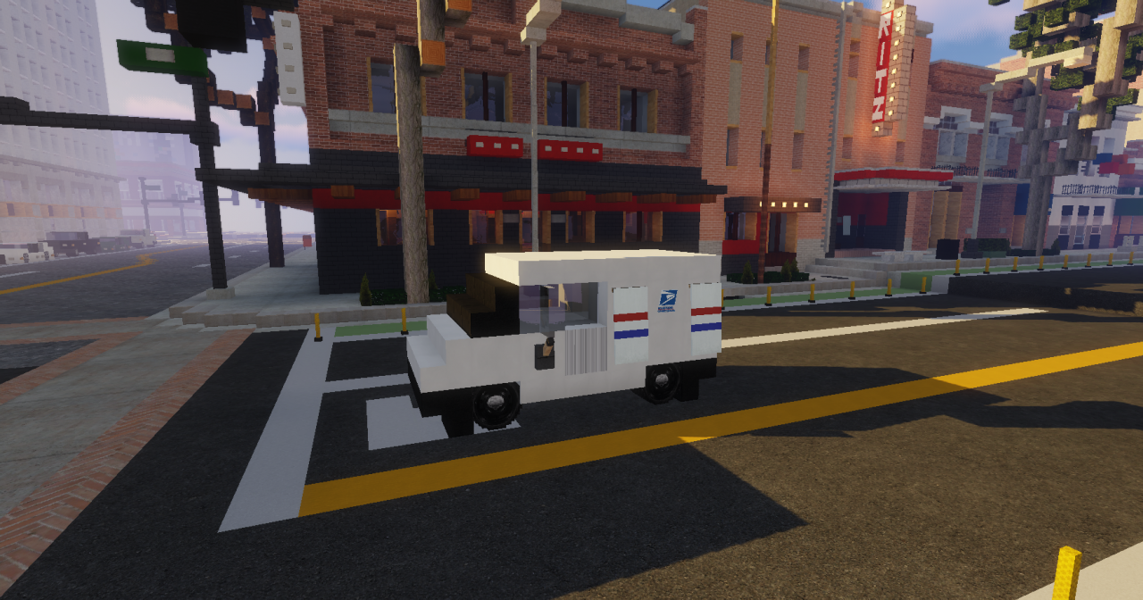 1.5:1 Scale USPS Postal Service Small & Medium Trucks Minecraft Map