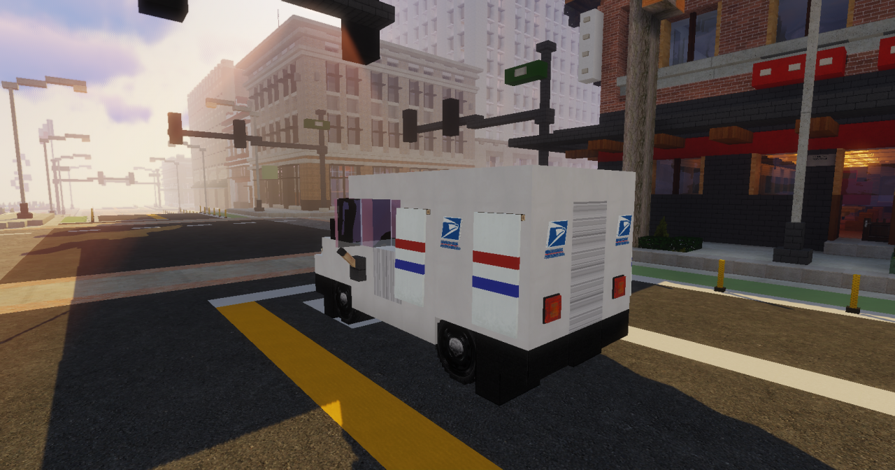 1.5:1 Scale USPS Postal Service Small & Medium Trucks Minecraft Map