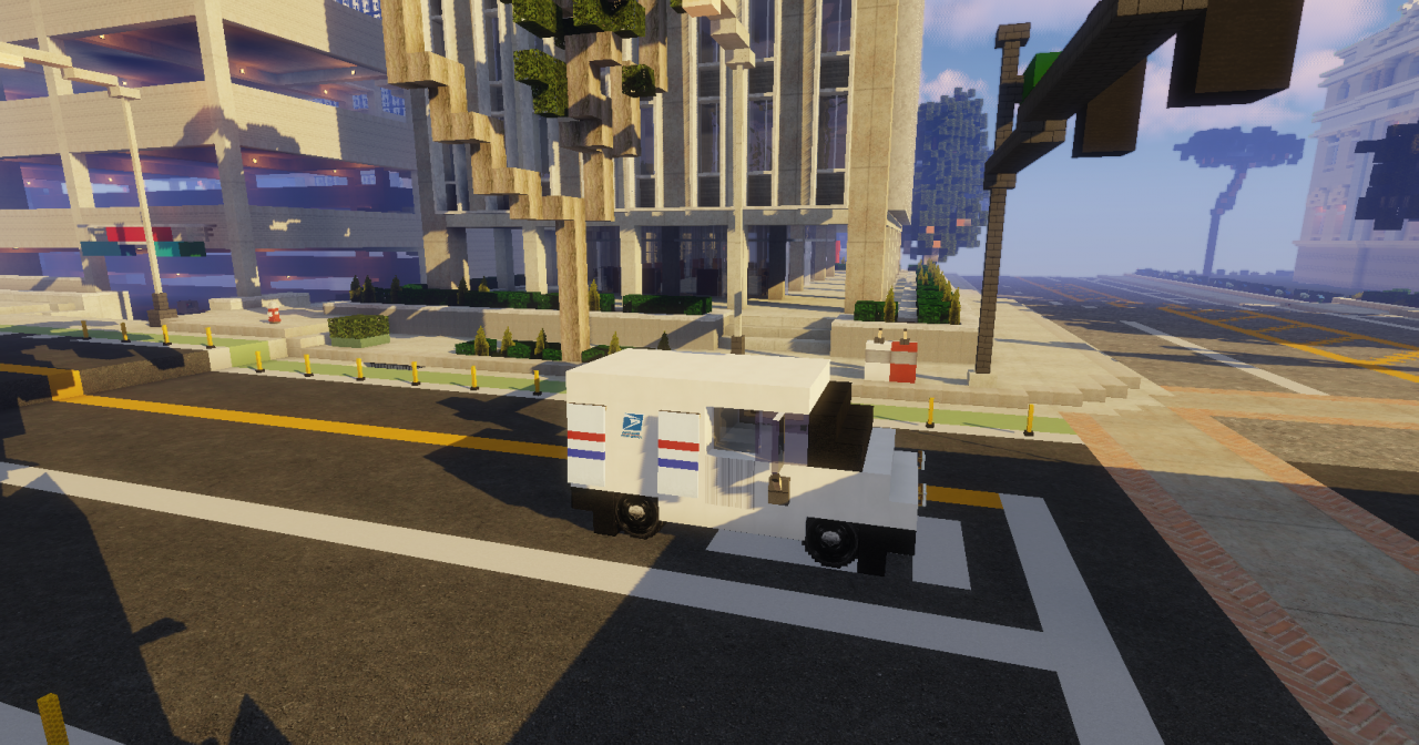 1.5:1 Scale USPS Postal Service Small & Medium Trucks Minecraft Map