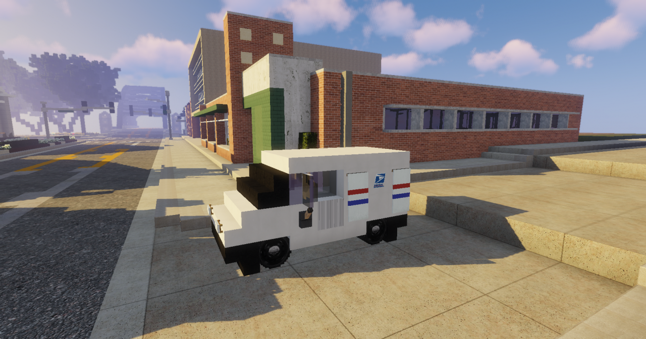 1.5:1 Scale USPS Postal Service Small & Medium Trucks Minecraft Map