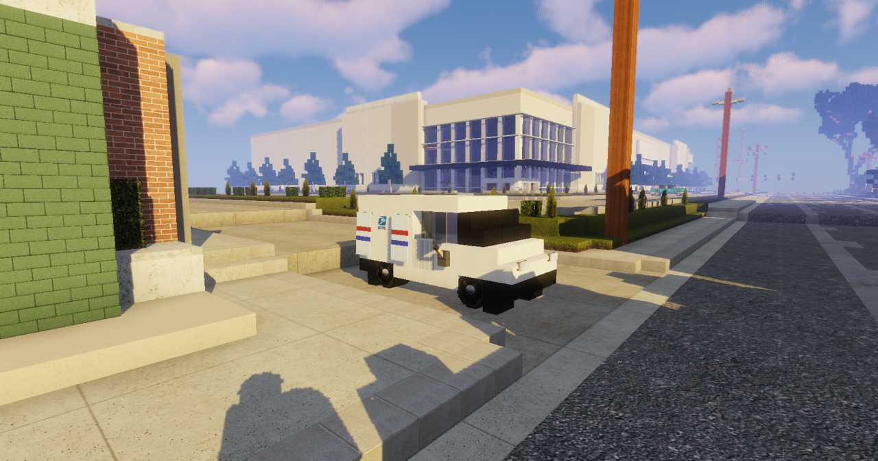 1.5:1 Scale USPS Postal Service Small & Medium Trucks Minecraft Map
