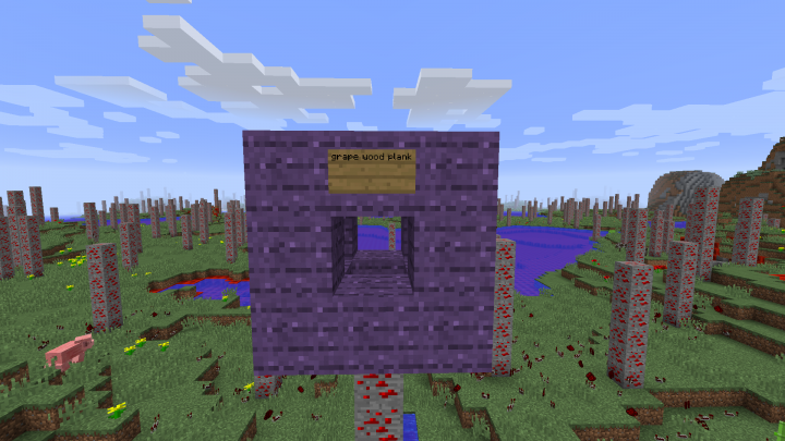 Grape Wood + Redstone Biome Mod 1.12.2 Minecraft Mod