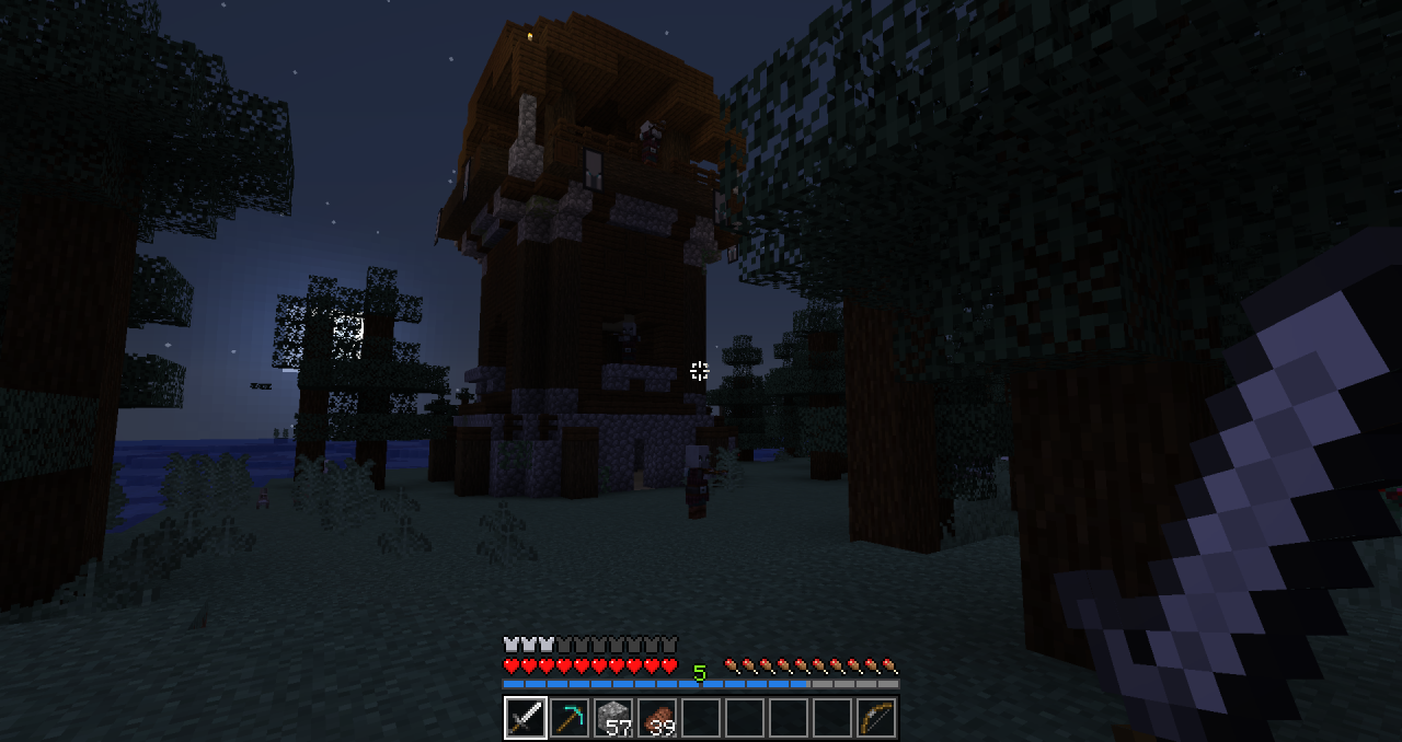 Dark Theme 1.6 + (Dark Gray and Blue look) Minecraft Texture Pack