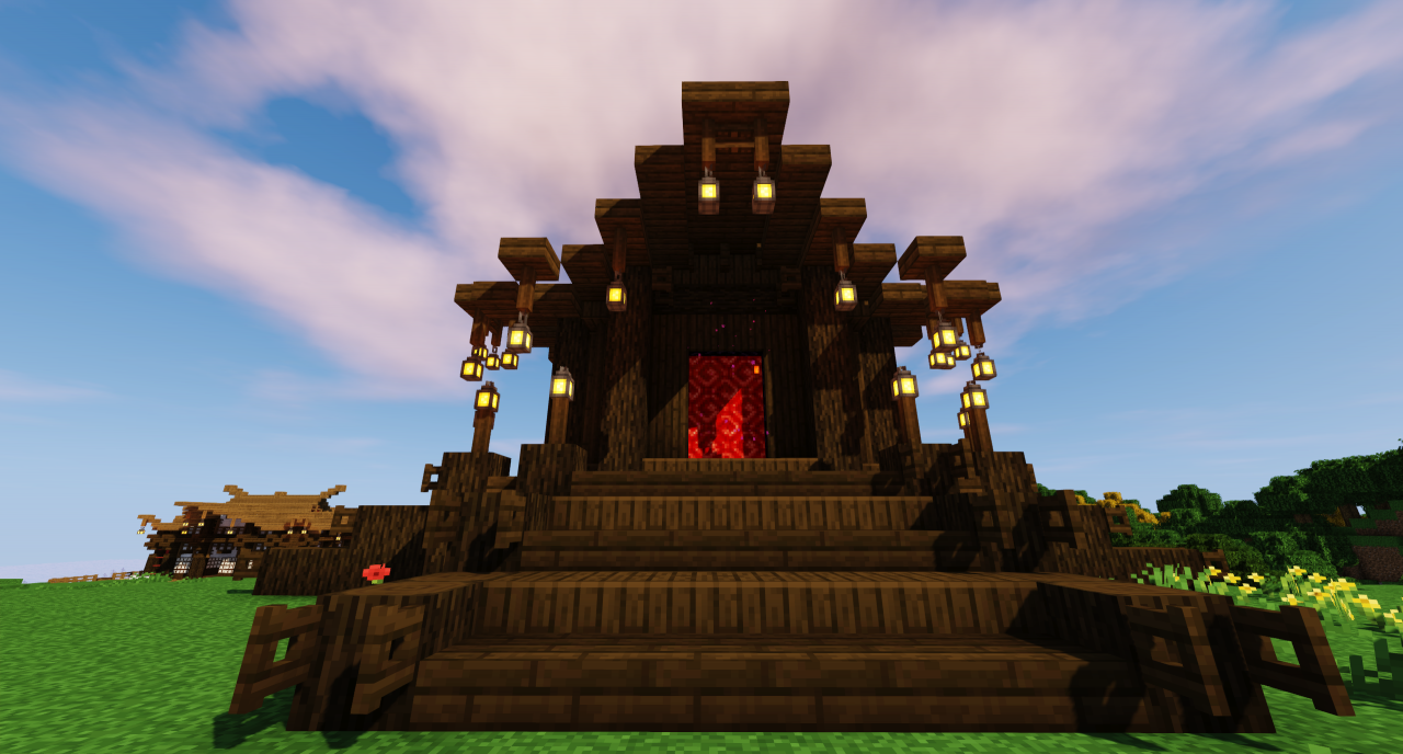 Japanese Nether Portal Design Minecraft Map