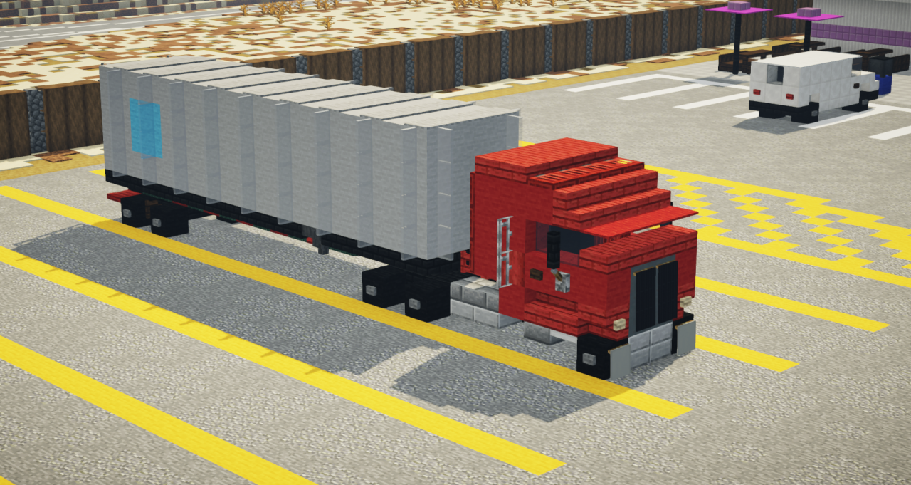 Cab-over Truck w/ 40ft Container Minecraft Map