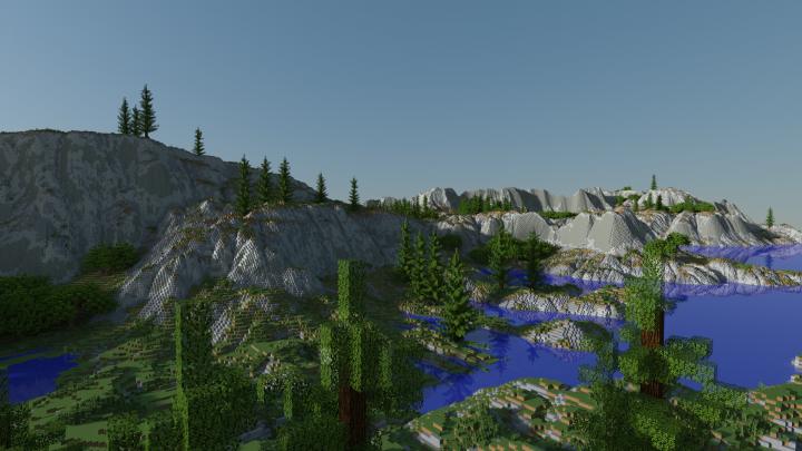 Mountains terraforming WorldMachine & WorldPainter map by Dyl_Art Minecraft Map