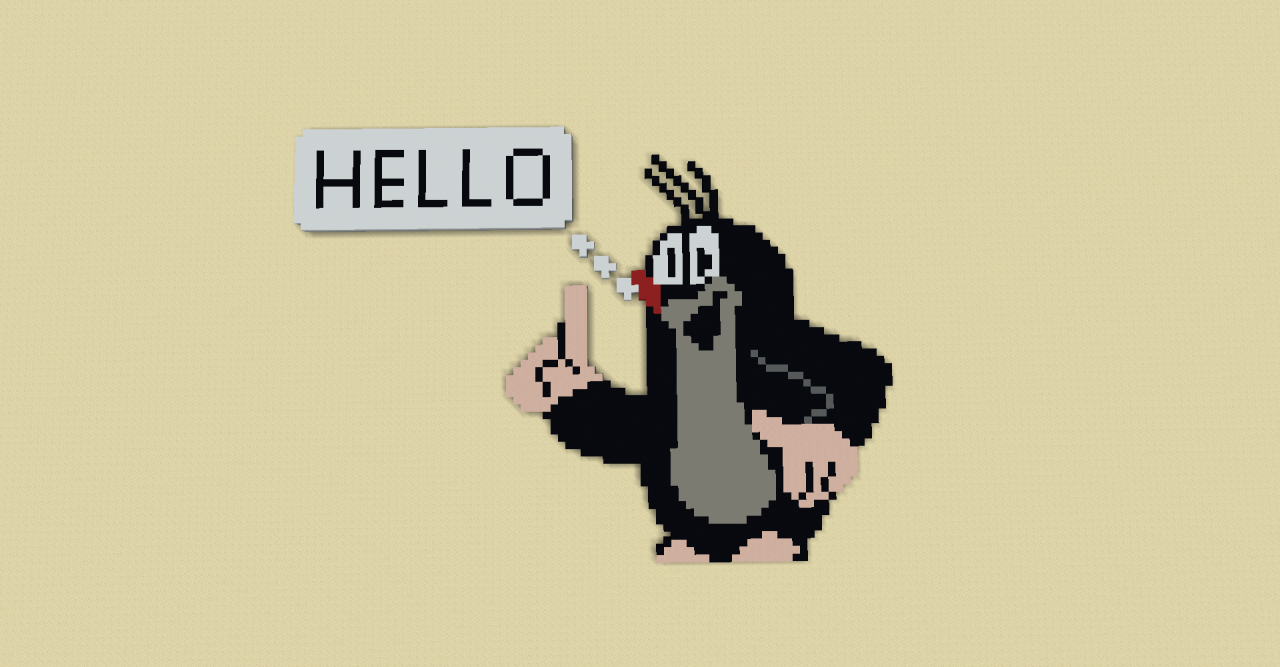 Little Mole Pixel Art l Krtek Minecraft Project