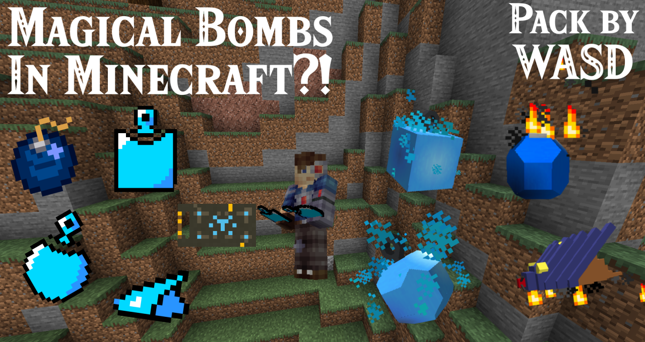 WASD Magical Bombs [Datapack] 1.14 to 1.15 Minecraft Data Pack