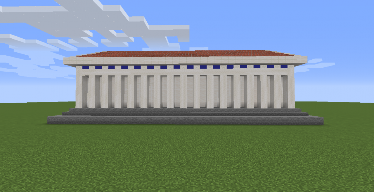 Athenian Parthenon 1:2 Scale Minecraft Map