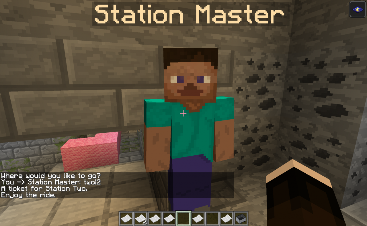 Really smooth rail navigation with tickets. Minecraft Map