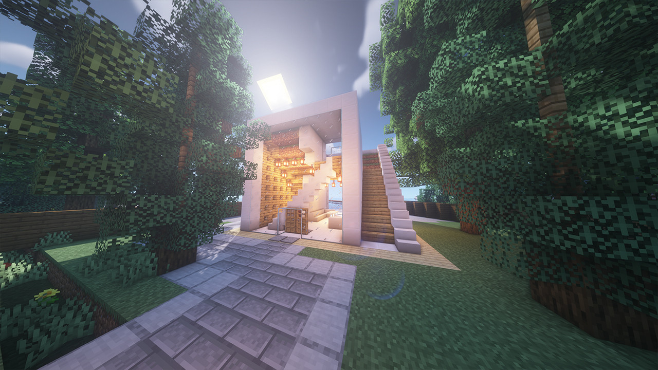 Cross Stair House Minecraft Map