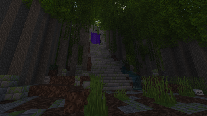 Sea,Sky,Ground Nether portal Minecraft Map