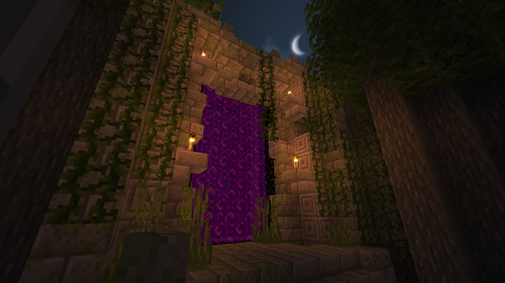 Sea,Sky,Ground Nether portal Minecraft Map