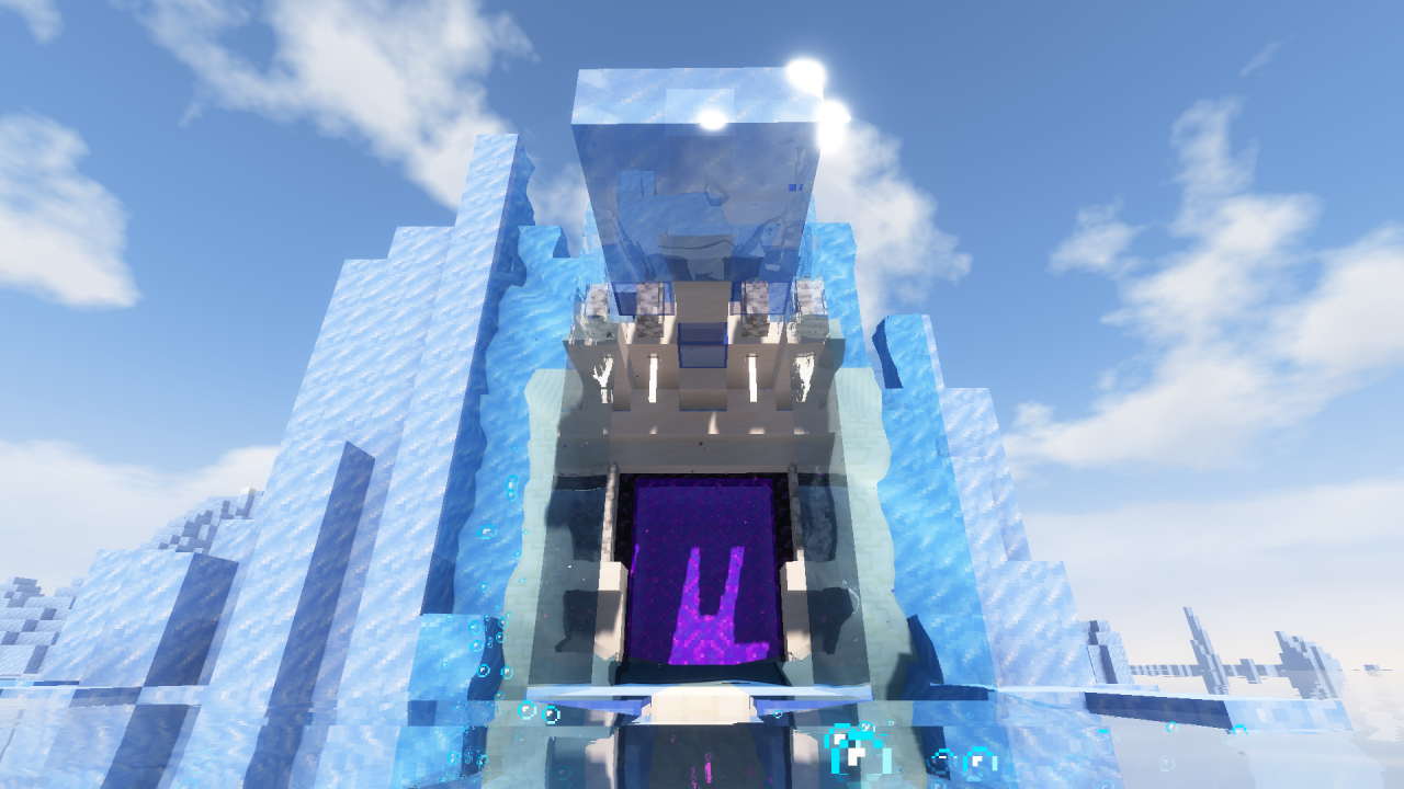 Sea,Sky,Ground Nether portal Minecraft Map
