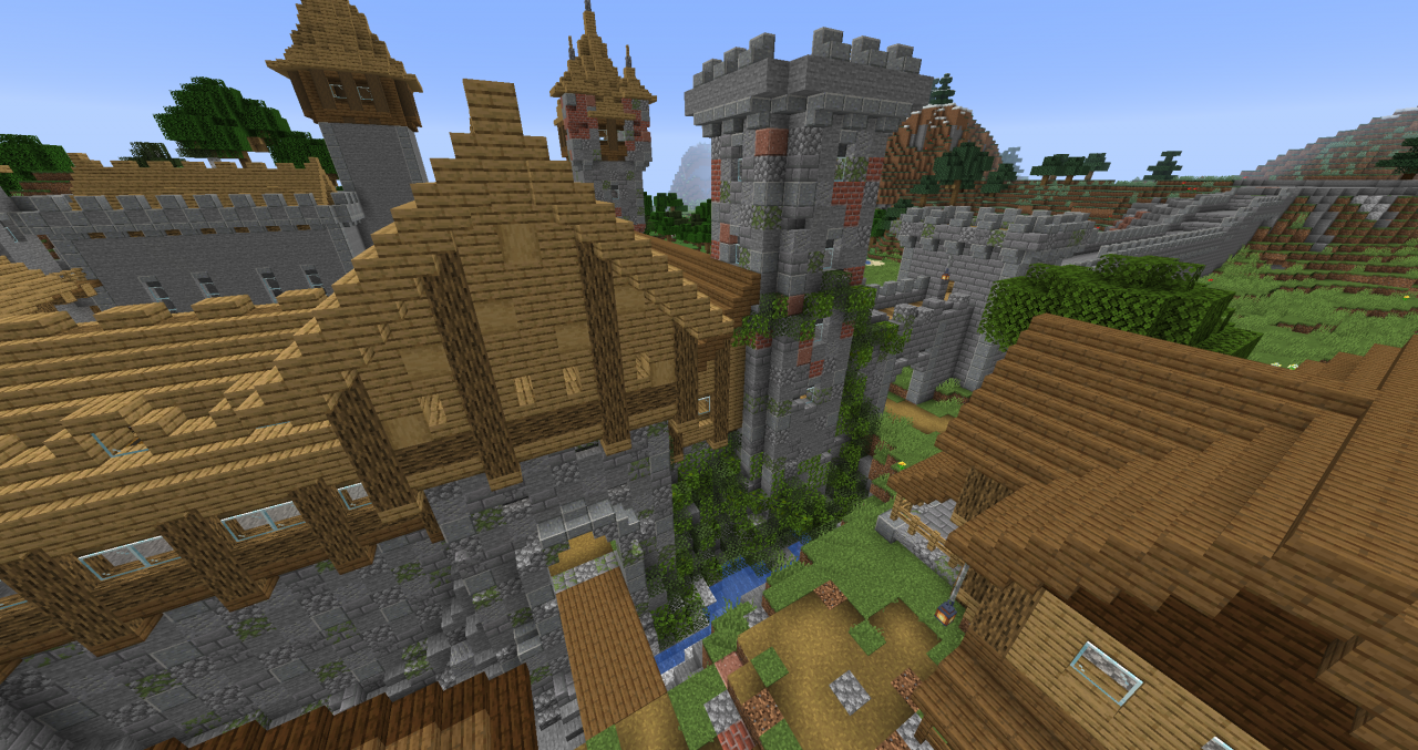 Medieval 1.14 Castle + Custom Village Project (UPDATED) Minecraft Map