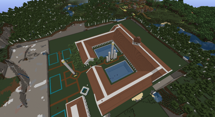 Roman Themed Bath-House Minecraft Map