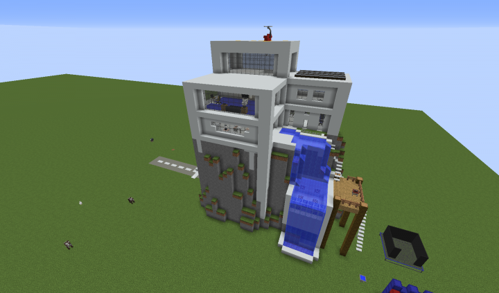 Modded Modern House 5 mods 1.12.2 Minecraft Map