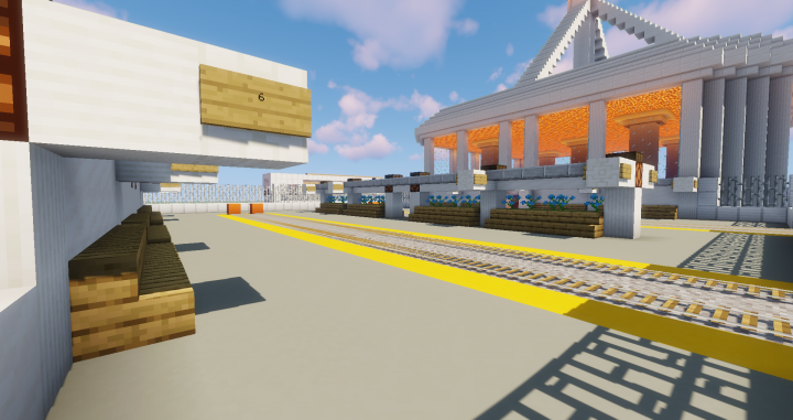 Massive Train Station Minecraft Map