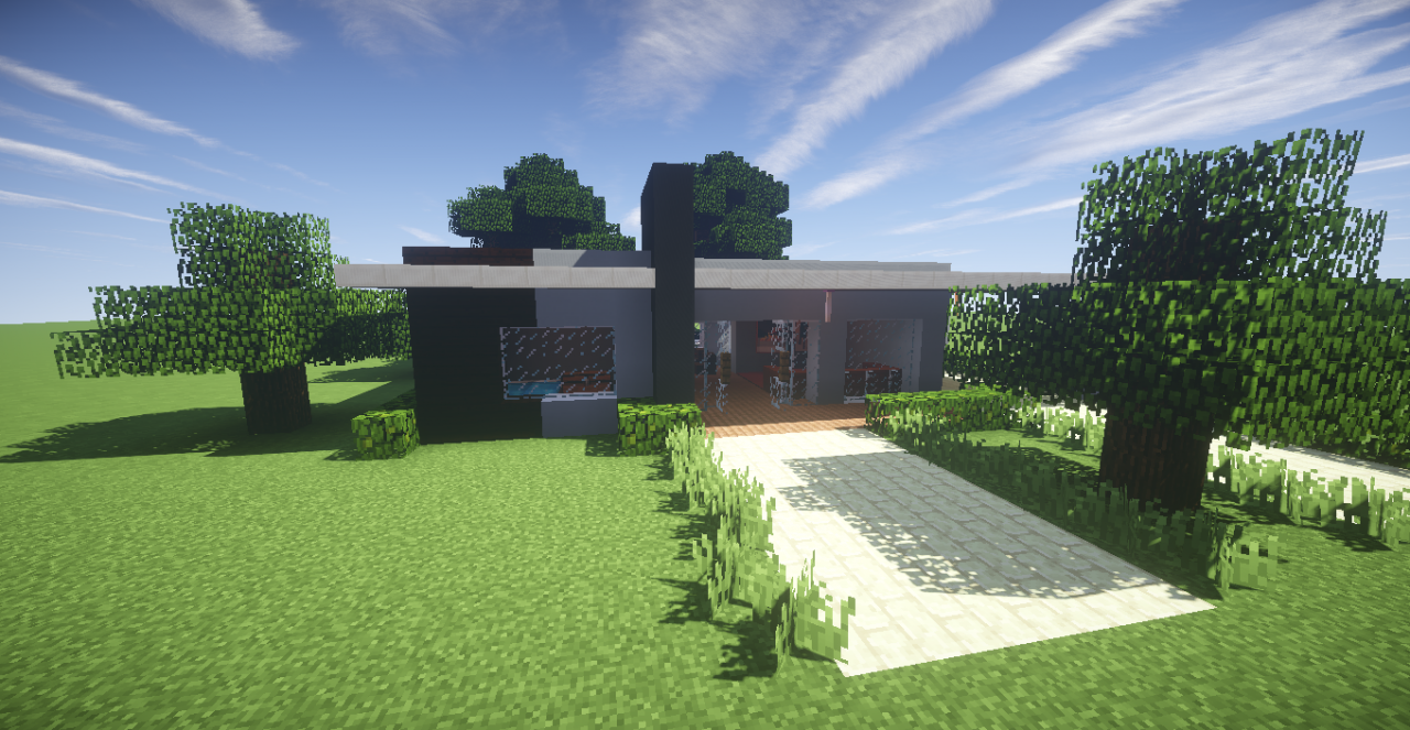 building a simple modern house in minecraft Minecraft Map