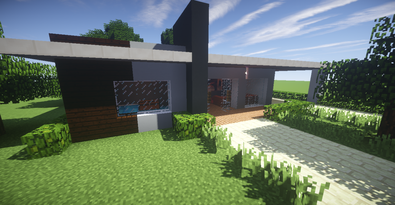 building a simple modern house in minecraft Minecraft Map