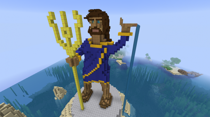 Poseidon Statue Minecraft Map