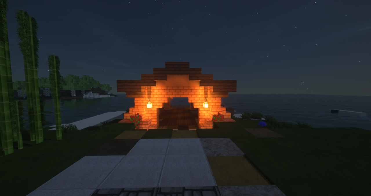 Basic Brick Fishing Hut Minecraft Map