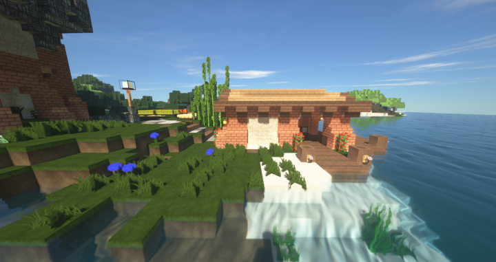 Basic Brick Fishing Hut Minecraft Map