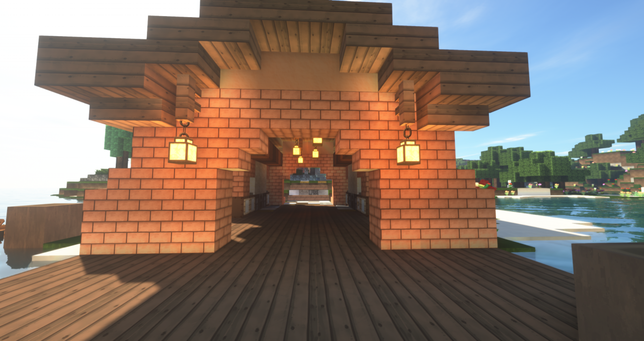 Basic Brick Fishing Hut Minecraft Map