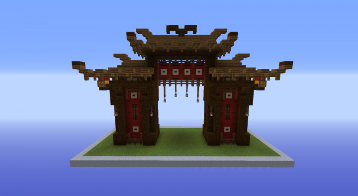 Oriental Gate Tutorial + download. Minecraft Map
