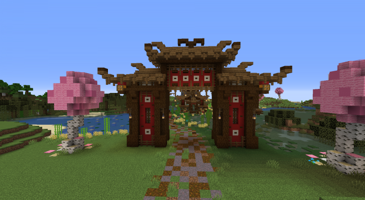 Oriental Gate Tutorial + download. Minecraft Map