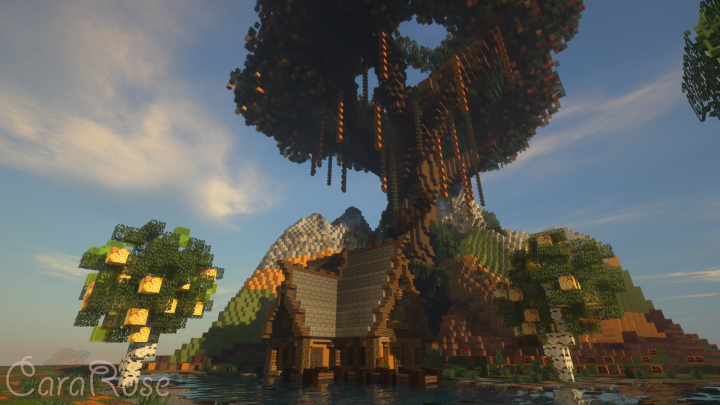 Autumn Tree of 22 | Medieval House | Landscape | Minecraft Timelapse ...