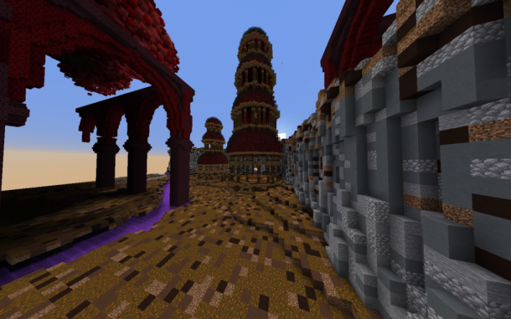 The Dark Elf City of Mauvanor Minecraft Map