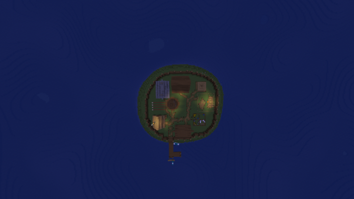 small medieval island fortification Minecraft Map