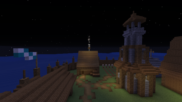 small medieval island fortification Minecraft Map