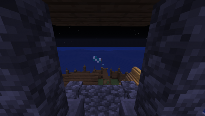 small medieval island fortification Minecraft Map