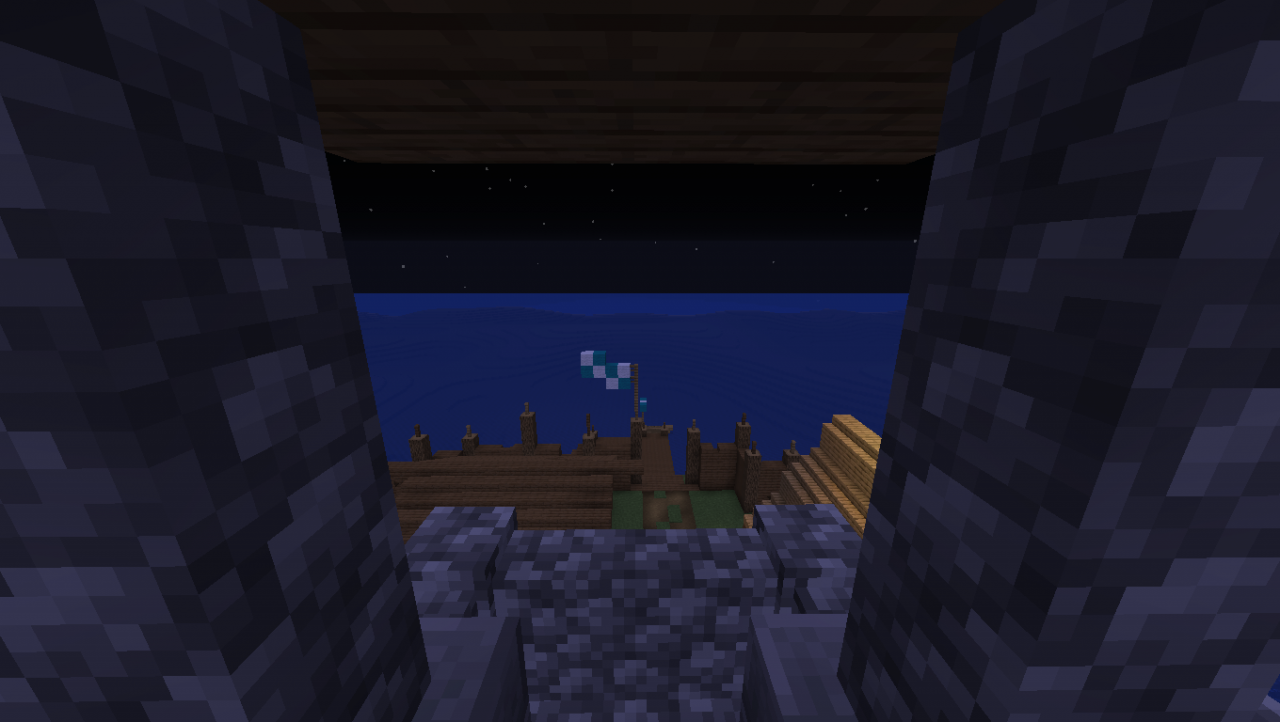 small medieval island fortification Minecraft Map