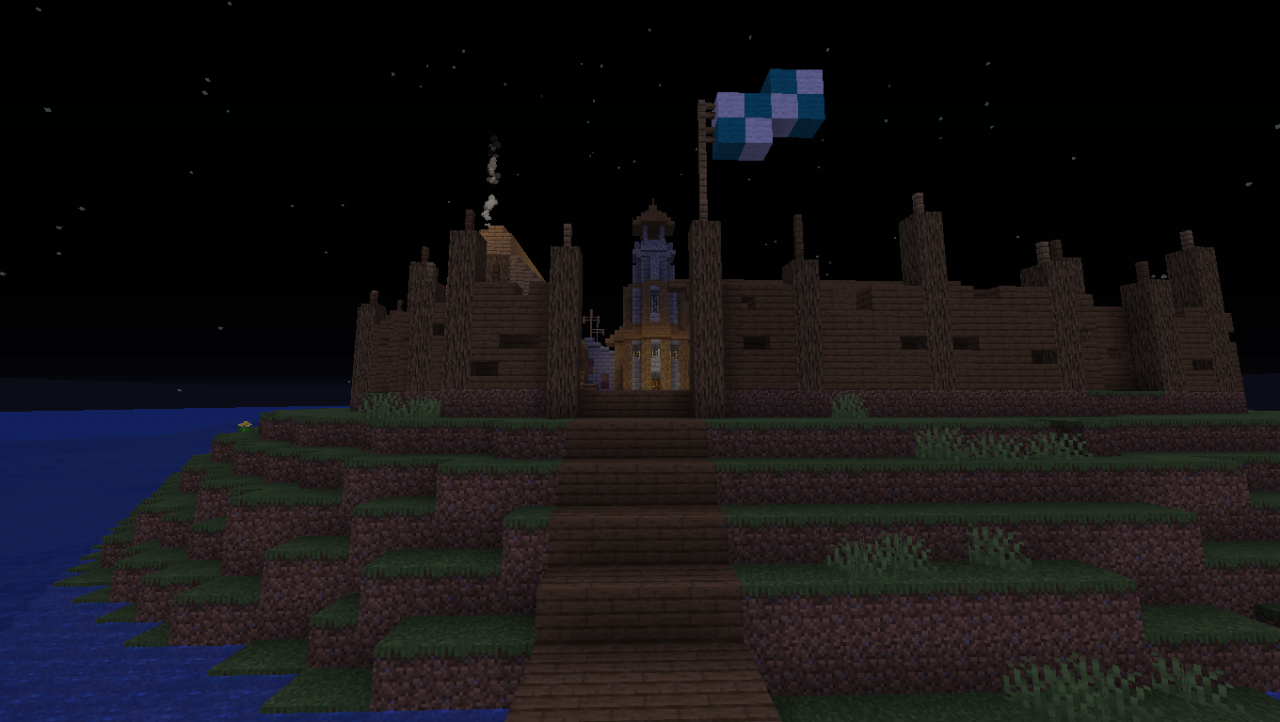 small medieval island fortification Minecraft Map