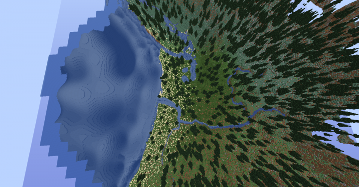 Atlantic Ocean Europe and America Minecraft Map