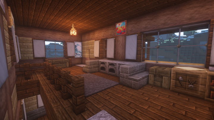 Large 3-Story House with Balcony + Interior Design Minecraft Map