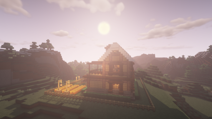 Large 3-Story House with Balcony + Interior Design Minecraft Map