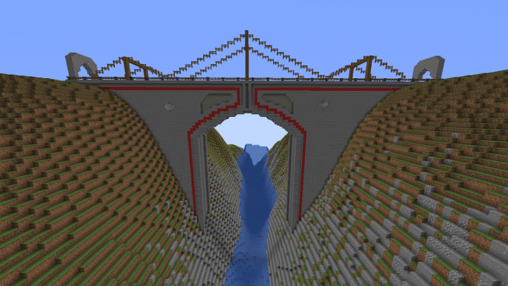 Huge medieval fantasy bridge Minecraft Map