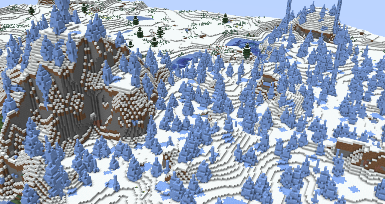 Seed: Ice Spike Biome @Spawn Minecraft Map
