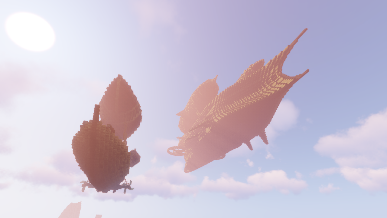 Air Battleship - Red Sky Minecraft Map