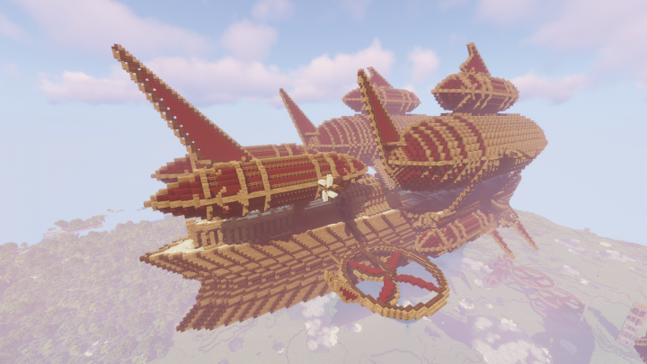 Air Battleship - Red Sky Minecraft Map