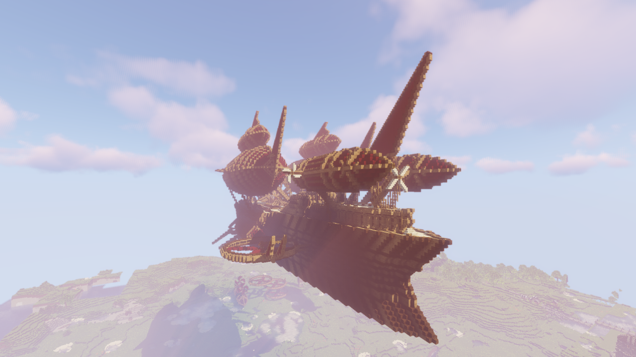 Air Battleship - Red Sky Minecraft Map