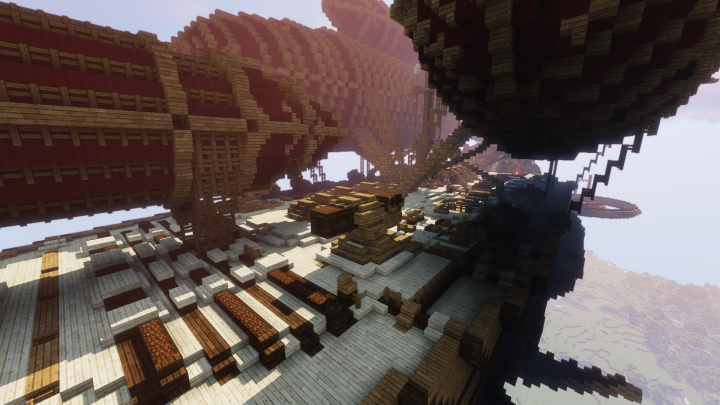 Air Battleship - Red Sky Minecraft Map
