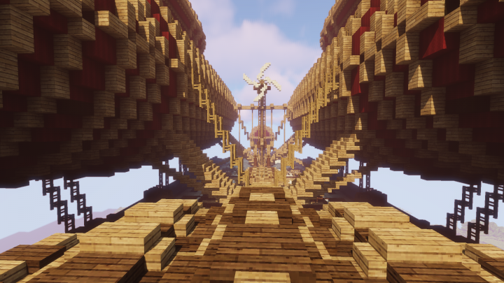 Air Battleship - Red Sky Minecraft Map