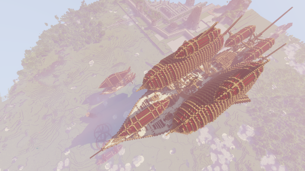 Air Battleship - Red Sky Minecraft Map
