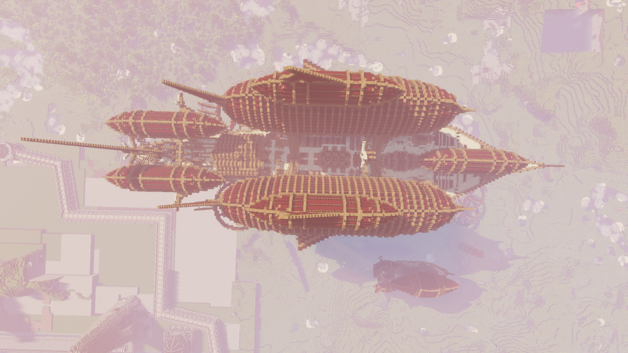 Air Battleship - Red Sky Minecraft Map